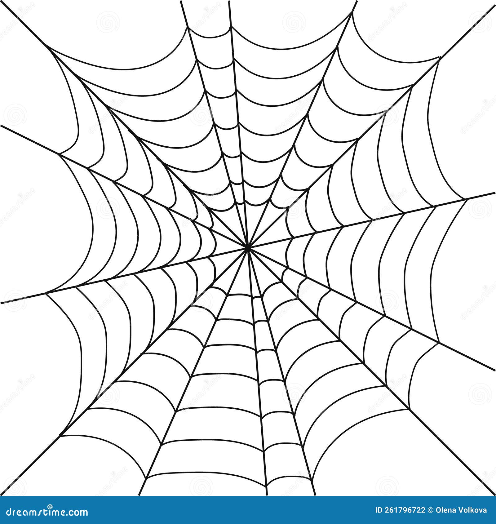 Cobweb, Realistic Web Woven by a Spider on a White Background. Vector ...