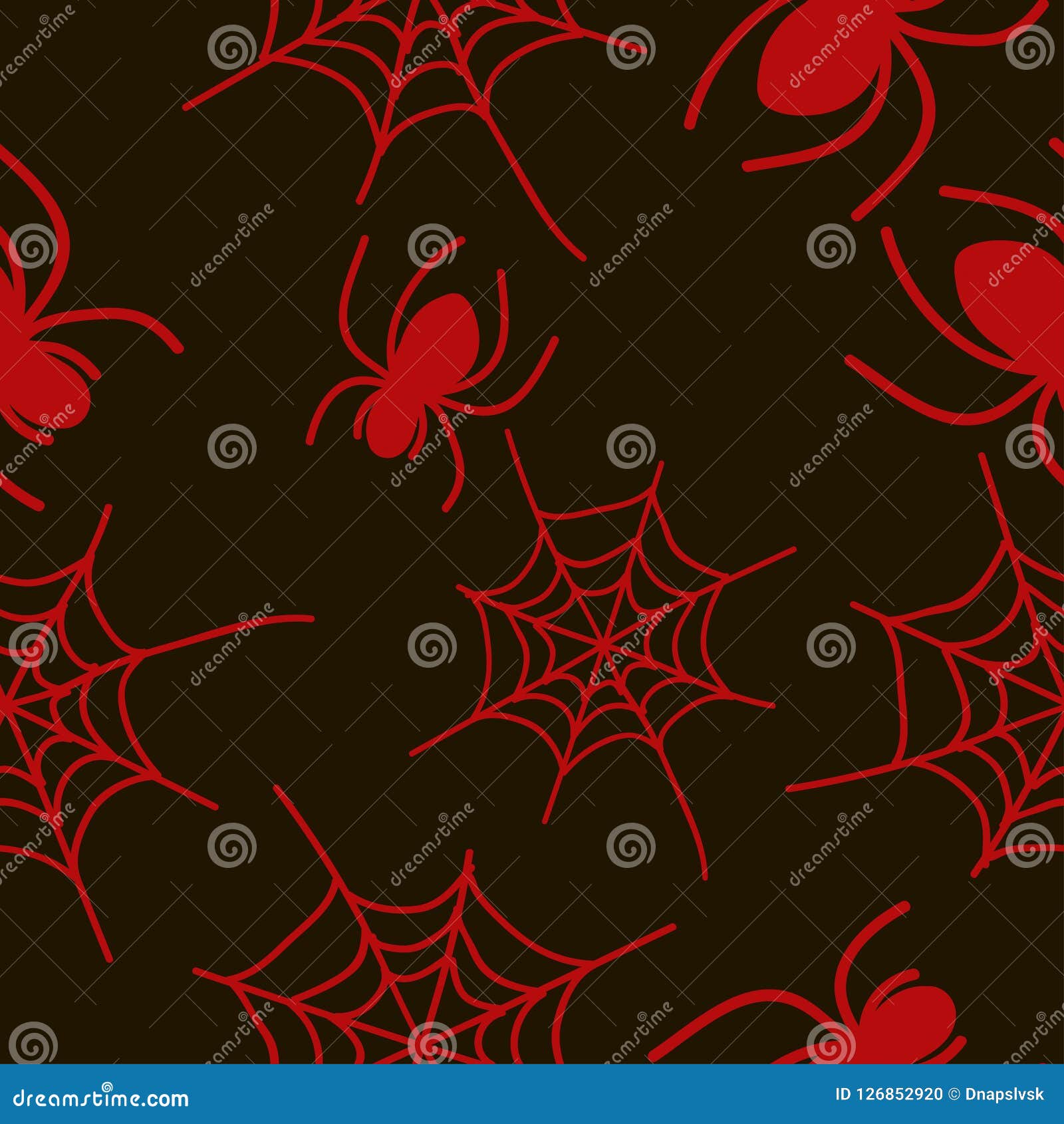 Cobweb with Red Spiders with a Black Color Stock Vector - Illustration ...