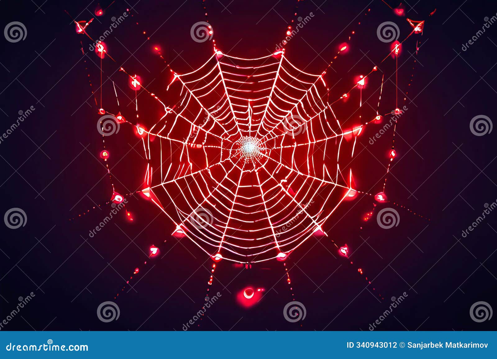 A Cobweb Rendered in Pixel Art Style with Each Strand Represente Stock ...