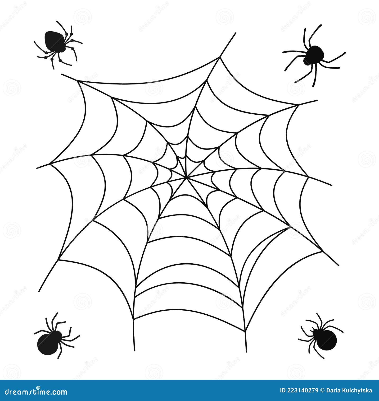 Cobweb Spider Halloween Set Scary Spiders Vector Stock Vector ... Cobweb Spider Halloween Set Scary Spiders Vector Stock Vector ...