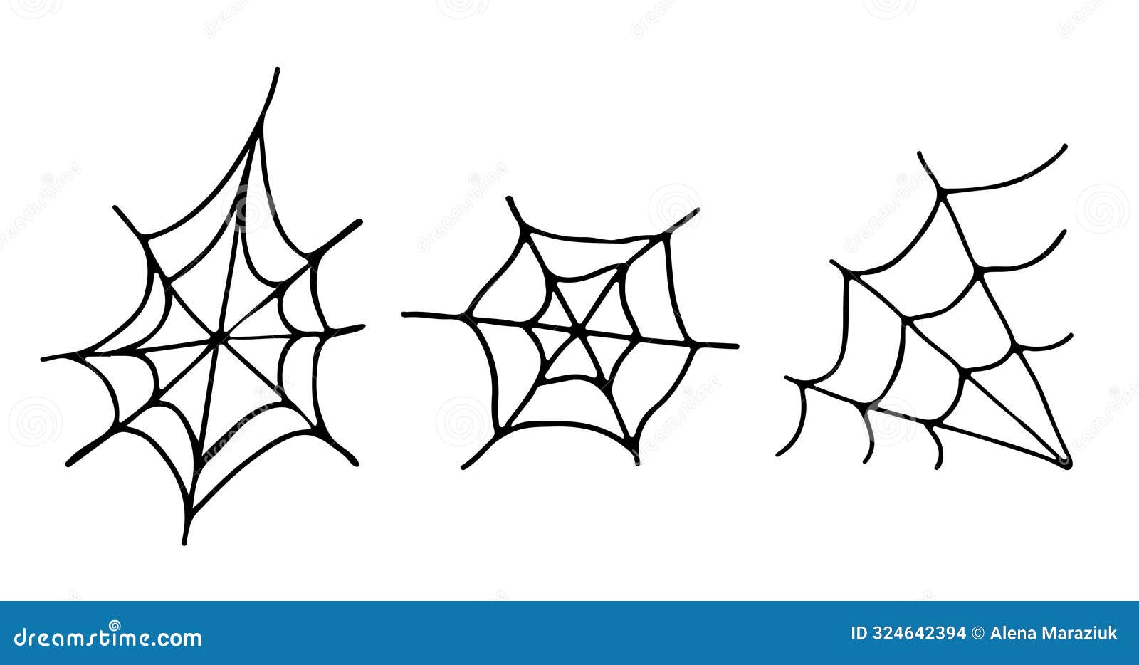 Cobweb. Spider Web Doodle Icon for Halloween. Spider Product Hand ...