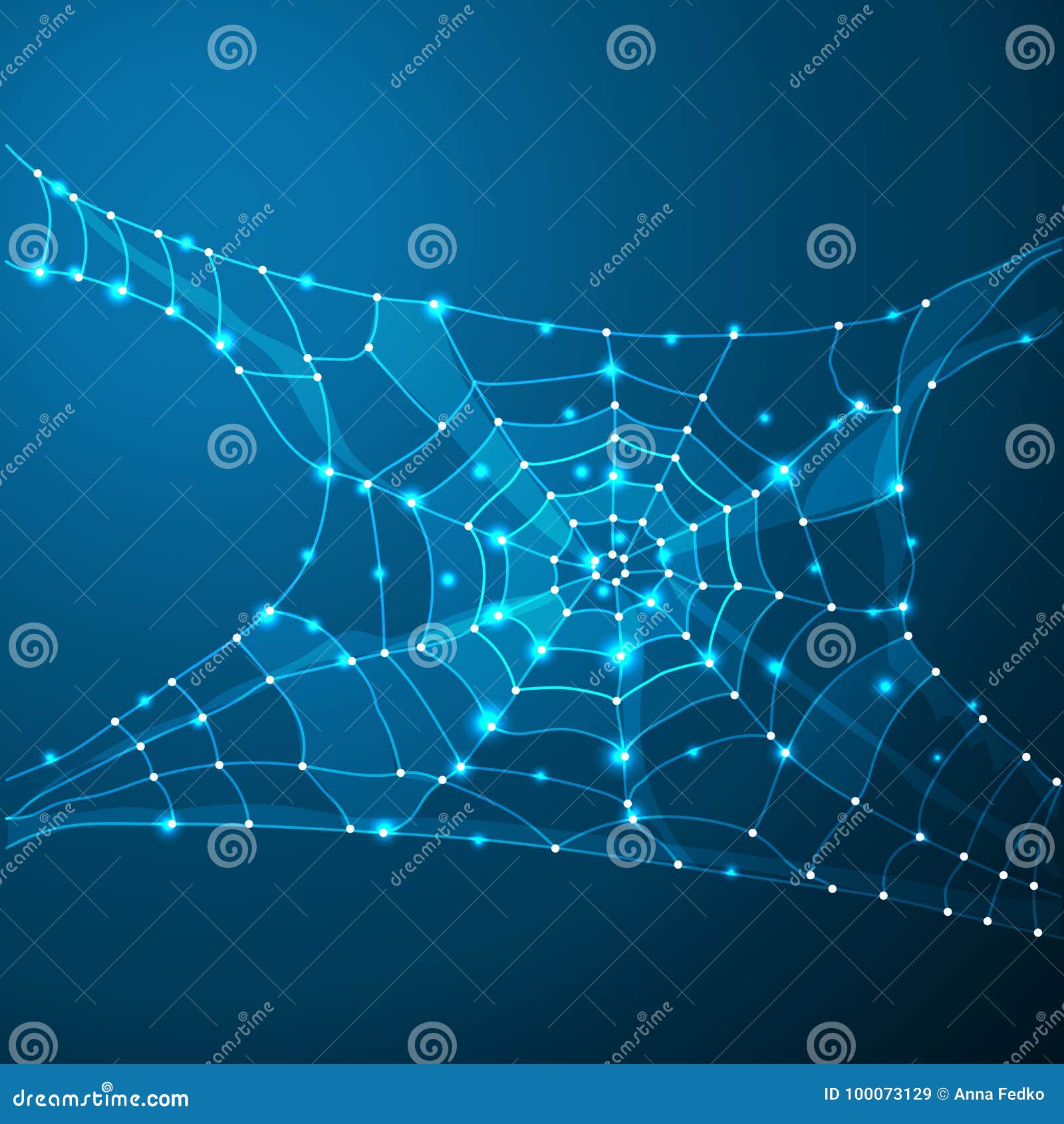 Cobweb or Spider Web. Polygon Line on Abstract Background Stock Vector ...