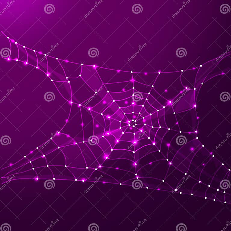 Cobweb or Spider Web. Polygon Line on Abstract Background Stock Vector ...
