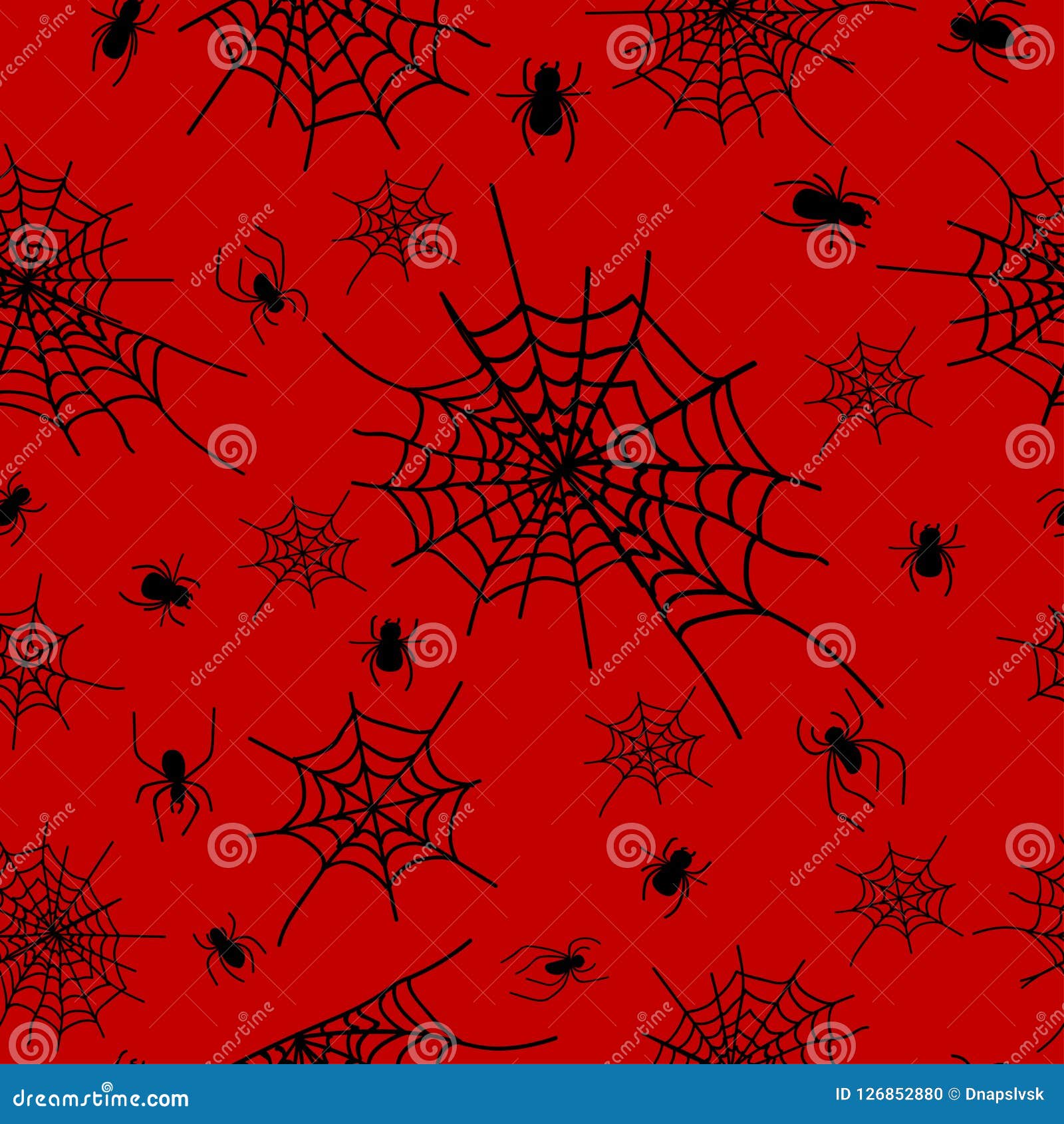 Cobweb with Spiders with a Red Color Stock Vector - Illustration of ...