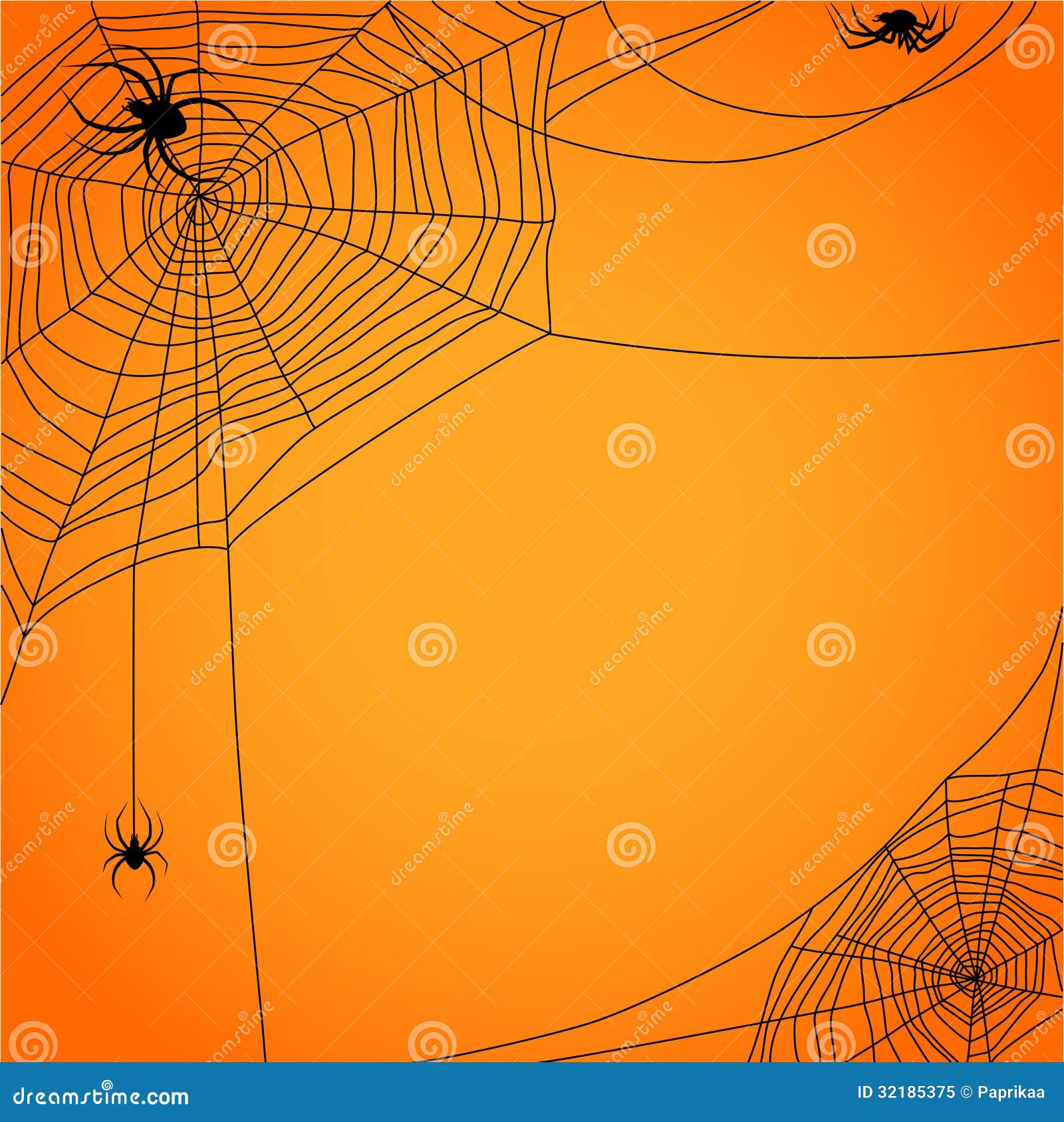 Cobweb With Spiders Cartoon Vector | CartoonDealer.com #32185375