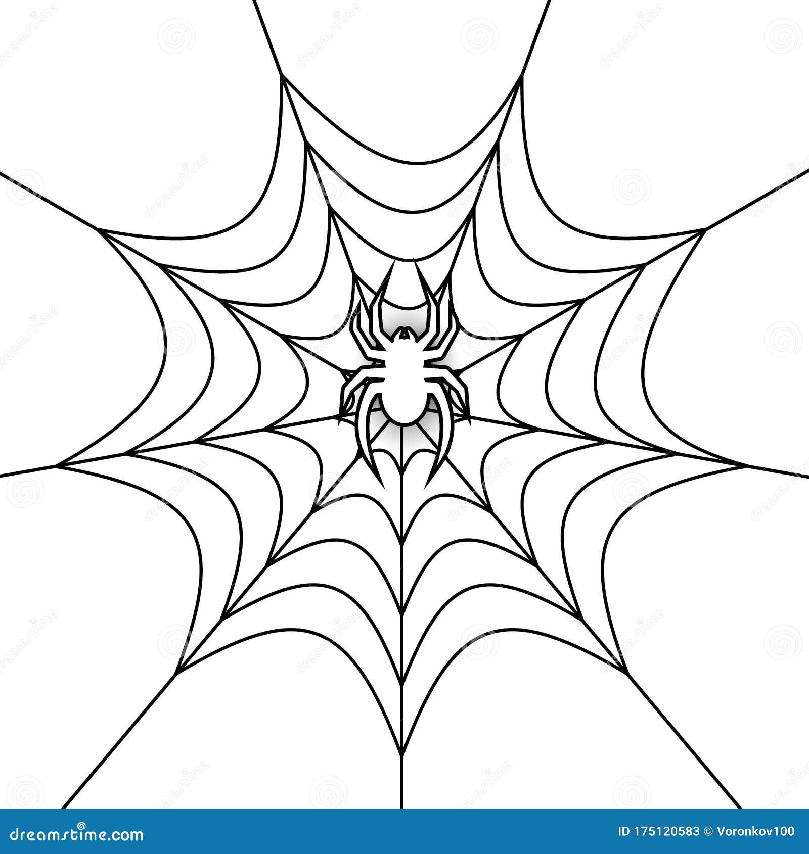 Cobweb Vector Decorative Element.Crawling Spider. Banner, Logo ...
