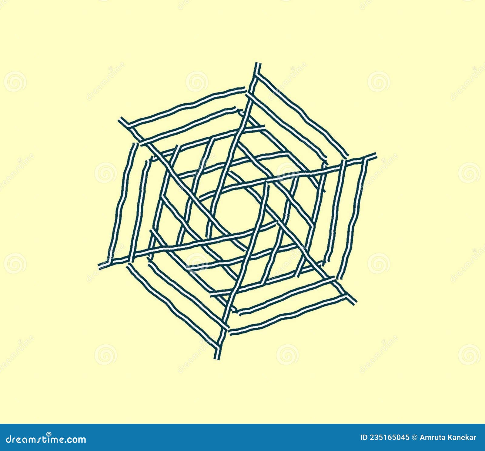 Cobweb on the Wall Doodle Digital Illustration Stock Illustration ...