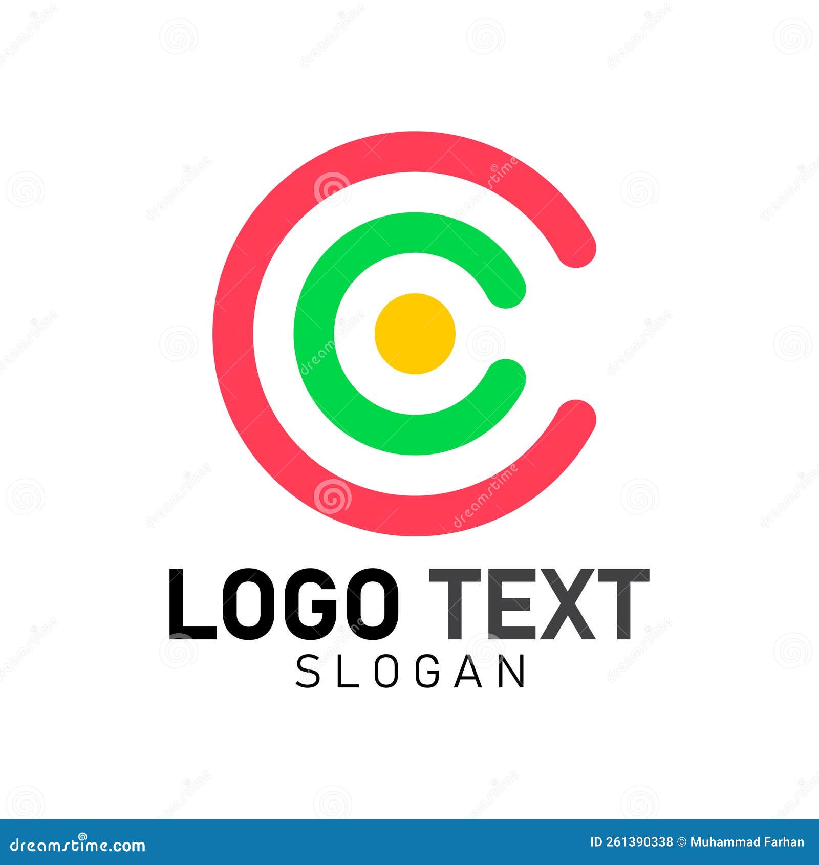 Letter Coc Logo Design, Colorful Logo, With Target Icon Vector ...
