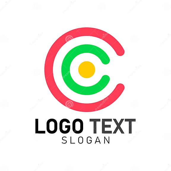 Letter Coc Logo Design, Colorful Logo, with Target Icon Stock Vector ...
