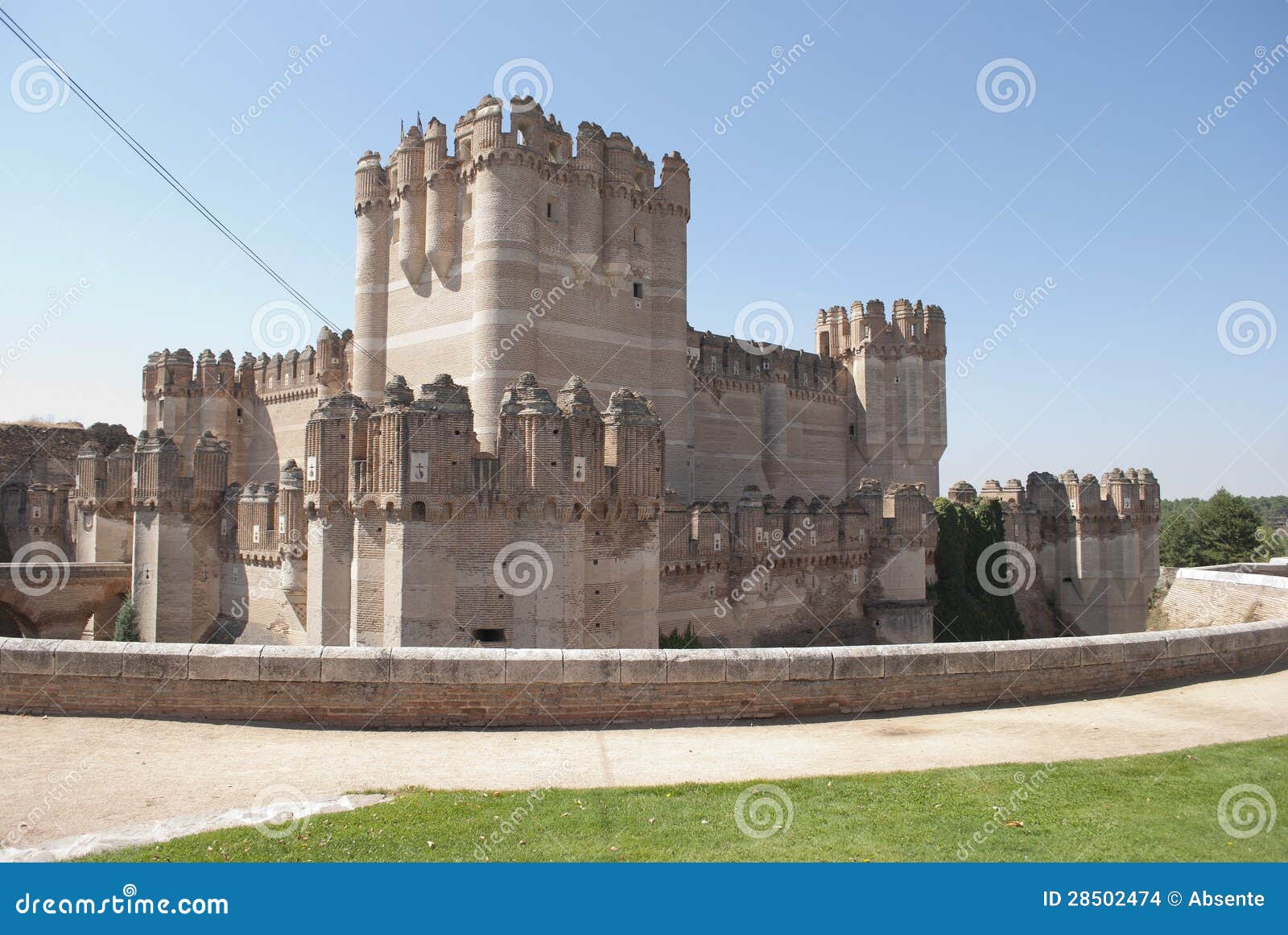 Coca Castle stock photo. Image of tower, wall, fort, spain - 28502474