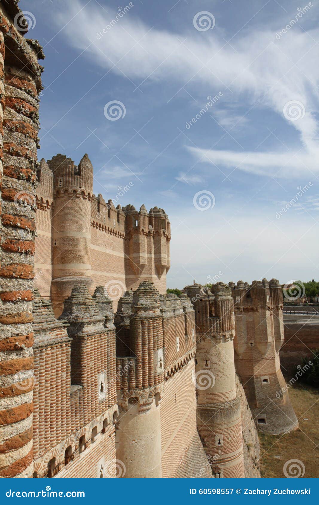 Coca Castle stock image. Image of medieval, tower, castillo - 60598557