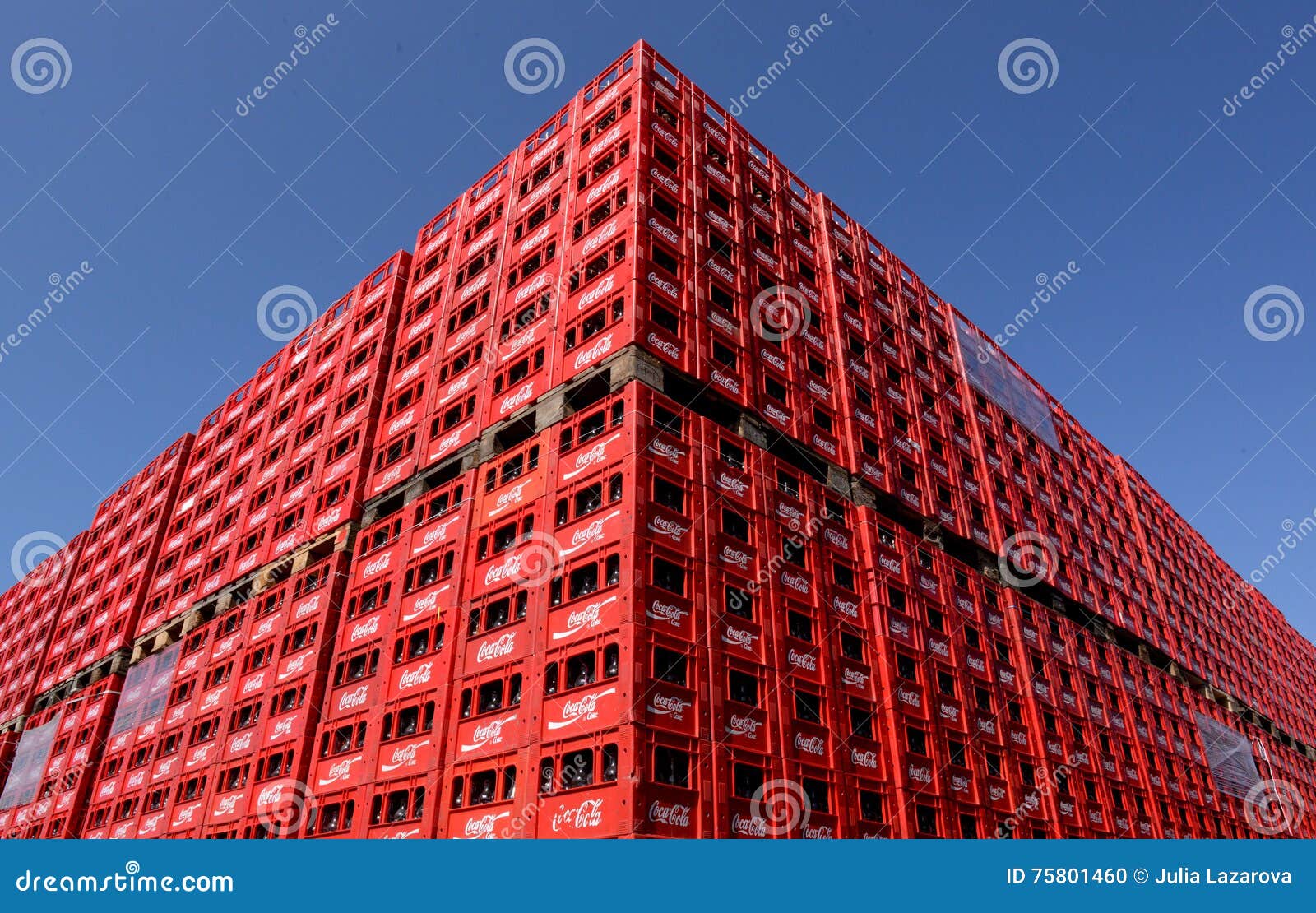 Coca-cola Bottles in Factory May 31, 2016 Sofia, Bulgaria Editorial ...