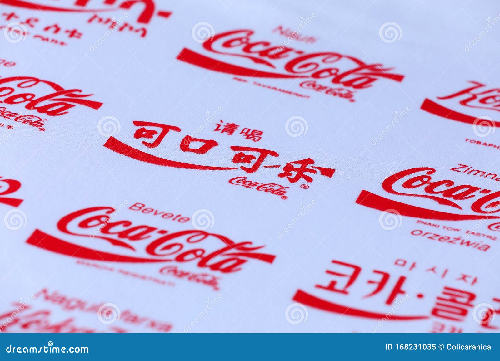 Coca Cola Brand Written in Different Languages Characters Editorial ...