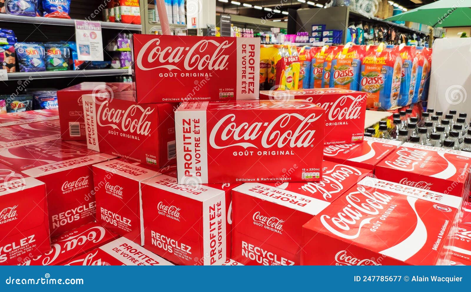 Top View Of Coca Cola And Coke Drink Labels Editorial Photo ...