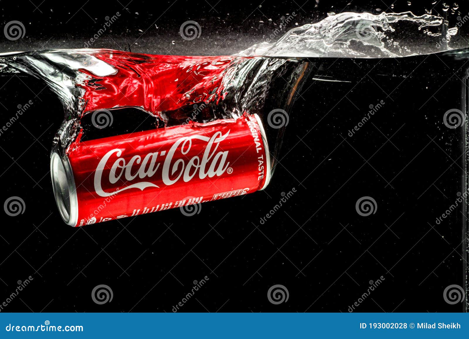 Coca cola can editorial stock photo. Image of water - 193002028