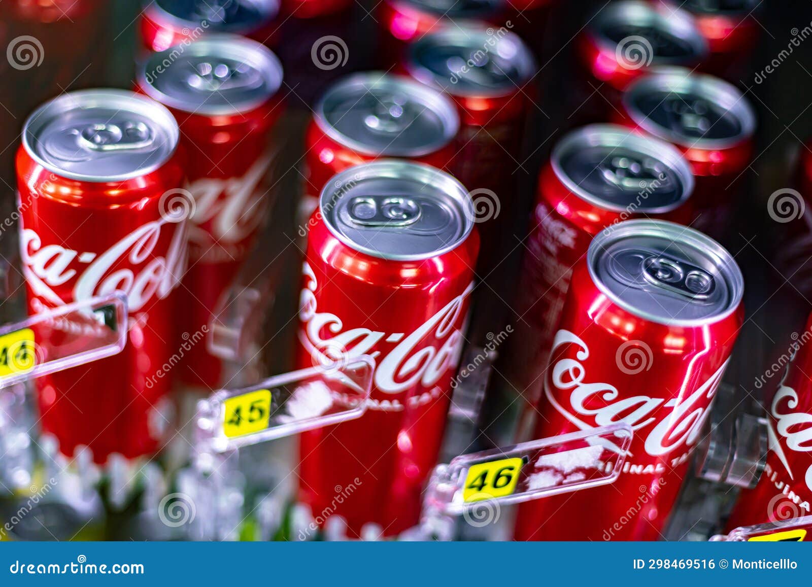 Coca-Cola Cans Displayed in a Vending Machine Editorial Photo - Image ...