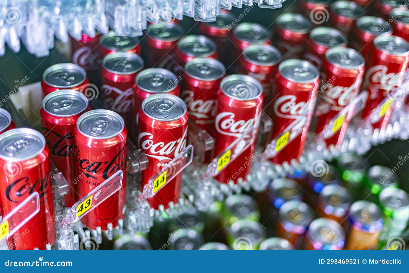 Coca-Cola Cans Displayed in a Vending Machine Editorial Photo - Image ...