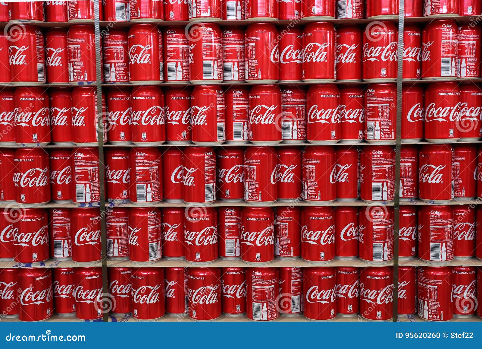 Coca Cola cans editorial image. Image of board, dozens - 95620260