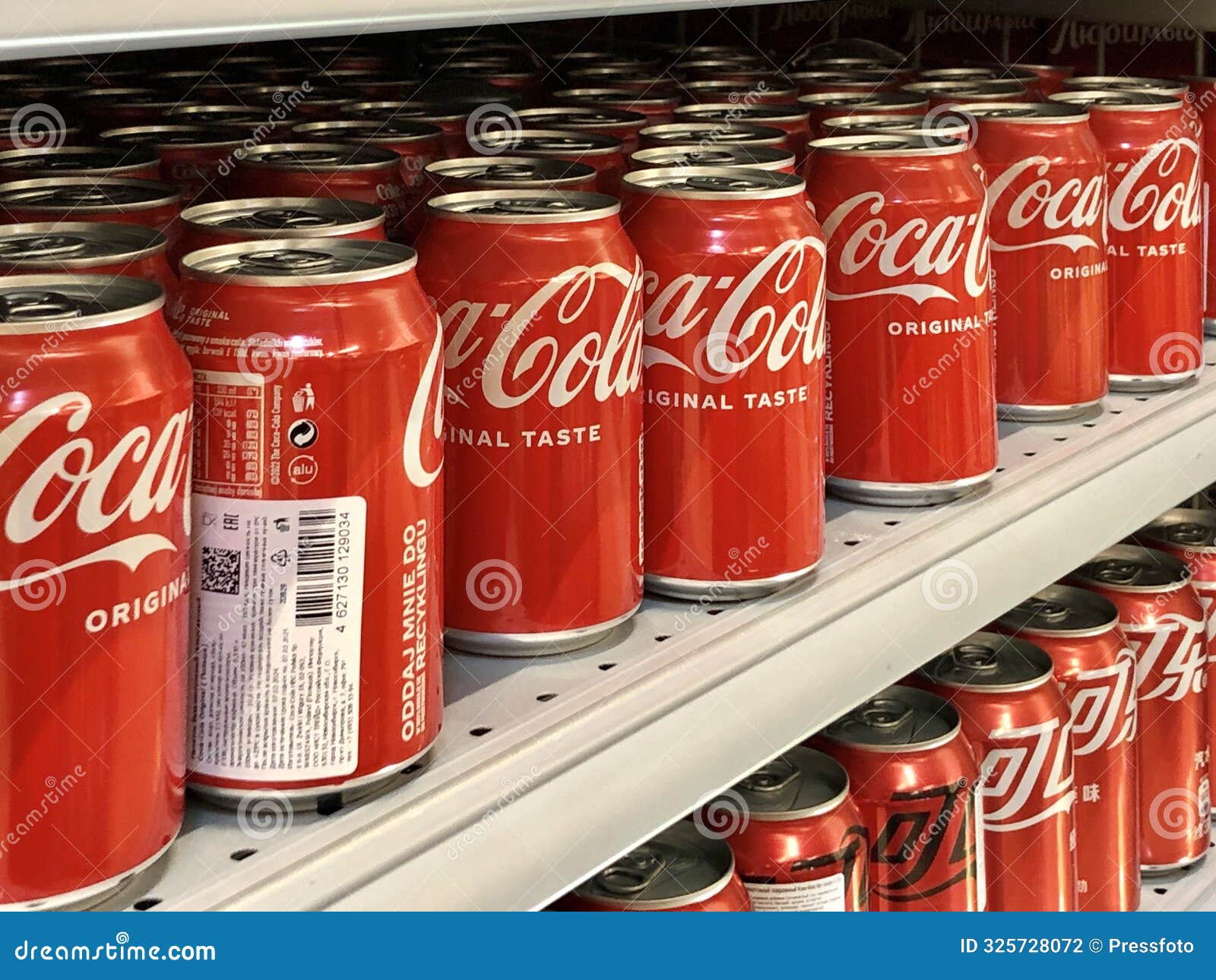 Coca-Cola Cans in Grocery Store Editorial Photography - Image of supply ...