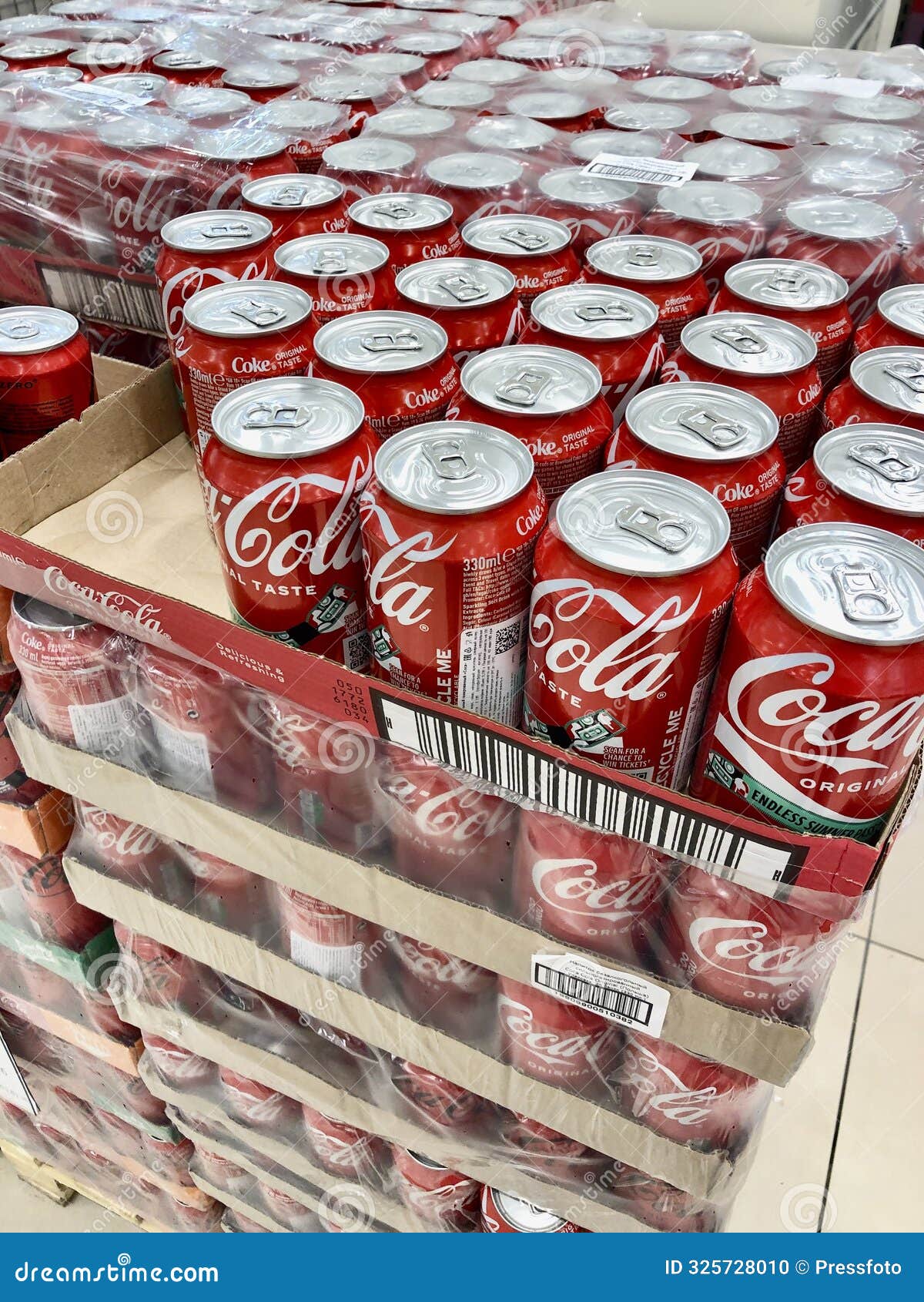 Coca-Cola Cans Storage Piles Editorial Image - Image of beverage ...