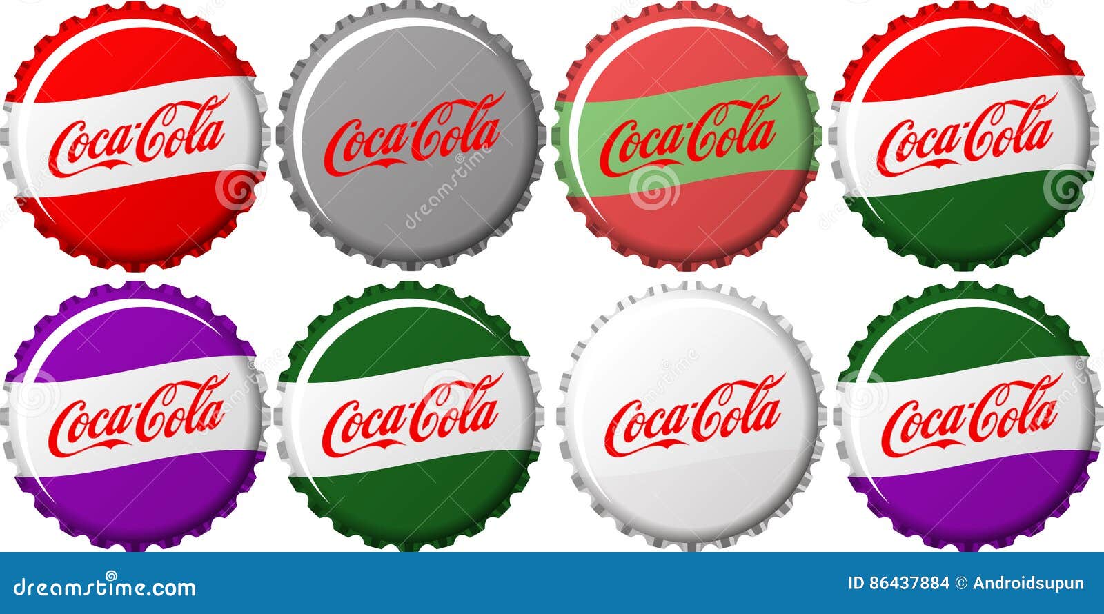 Coca Cola Caps imagen de archivo editorial. Ilustración de casquillos ...