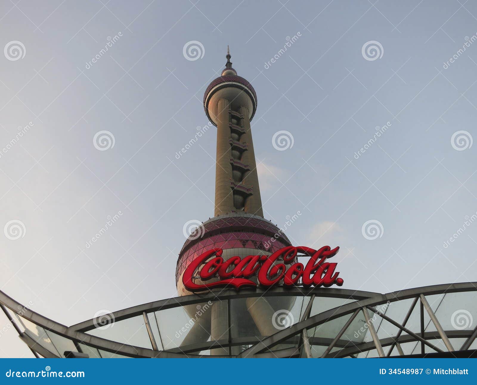 Coca Cola Coke Logo and Oriental Pearl Tower Editorial Photography ...