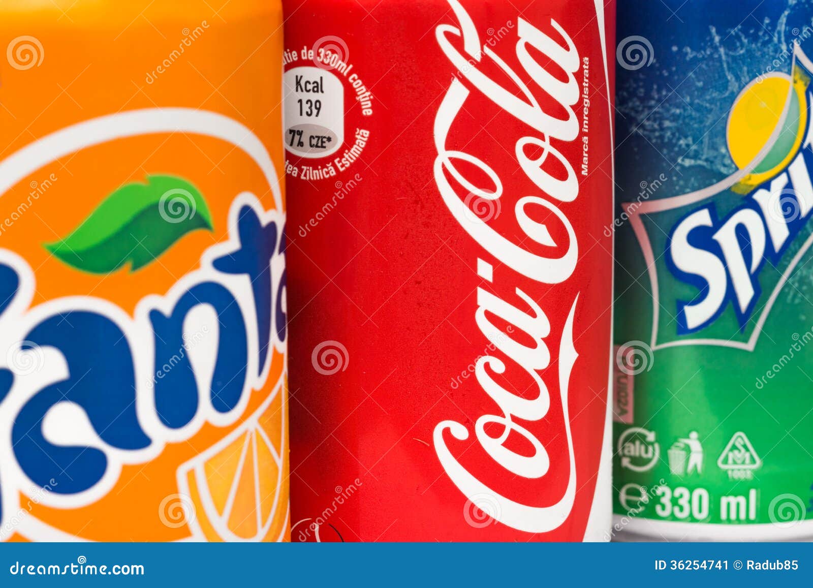 Coca-Cola, Fanta En Sprite-Blikken Redactionele Foto - Image of koude ...