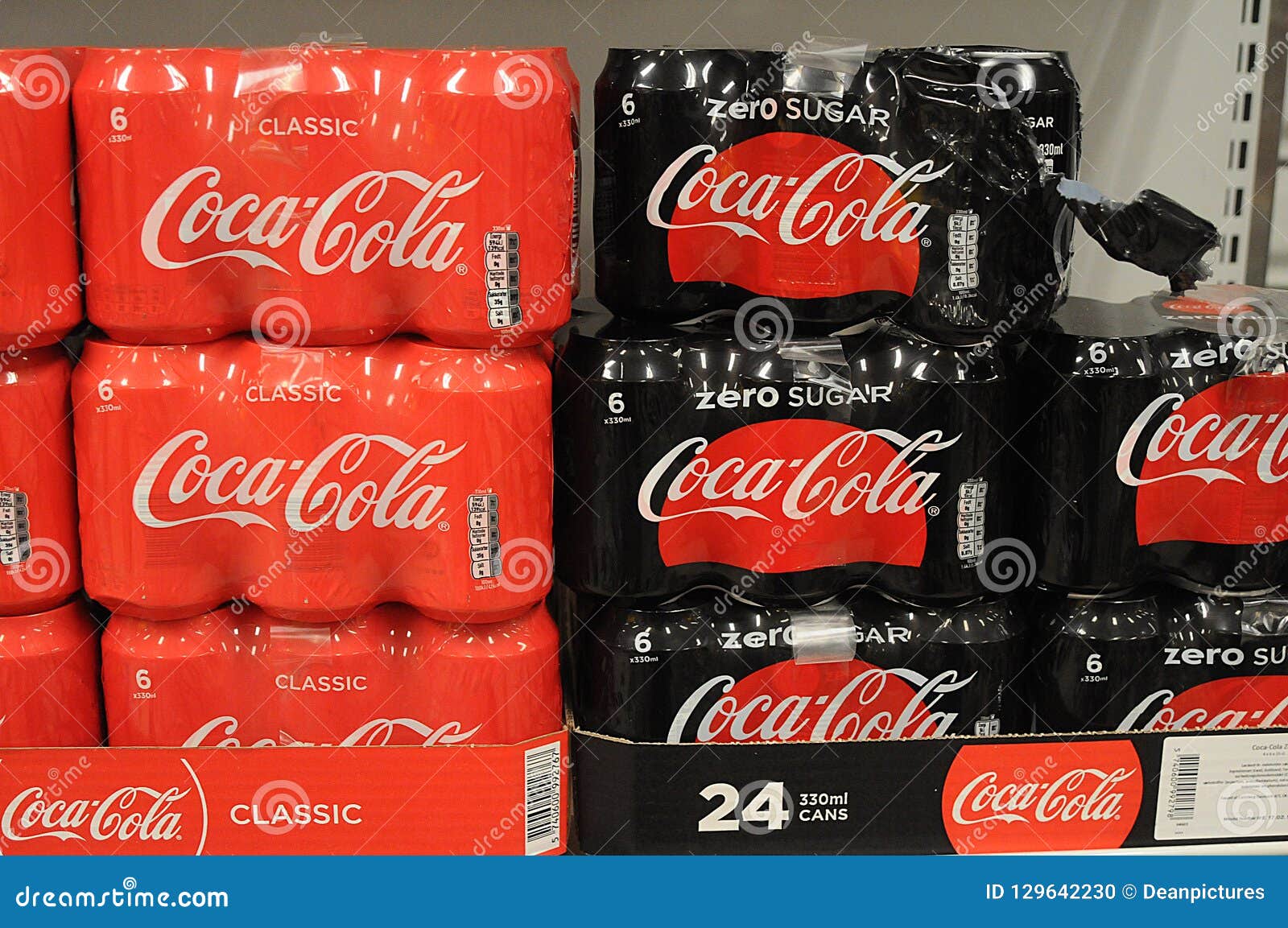 COCA-COLA NULL ZUCKER UND KLASSIKER Redaktionelles Bild - Bild von ...