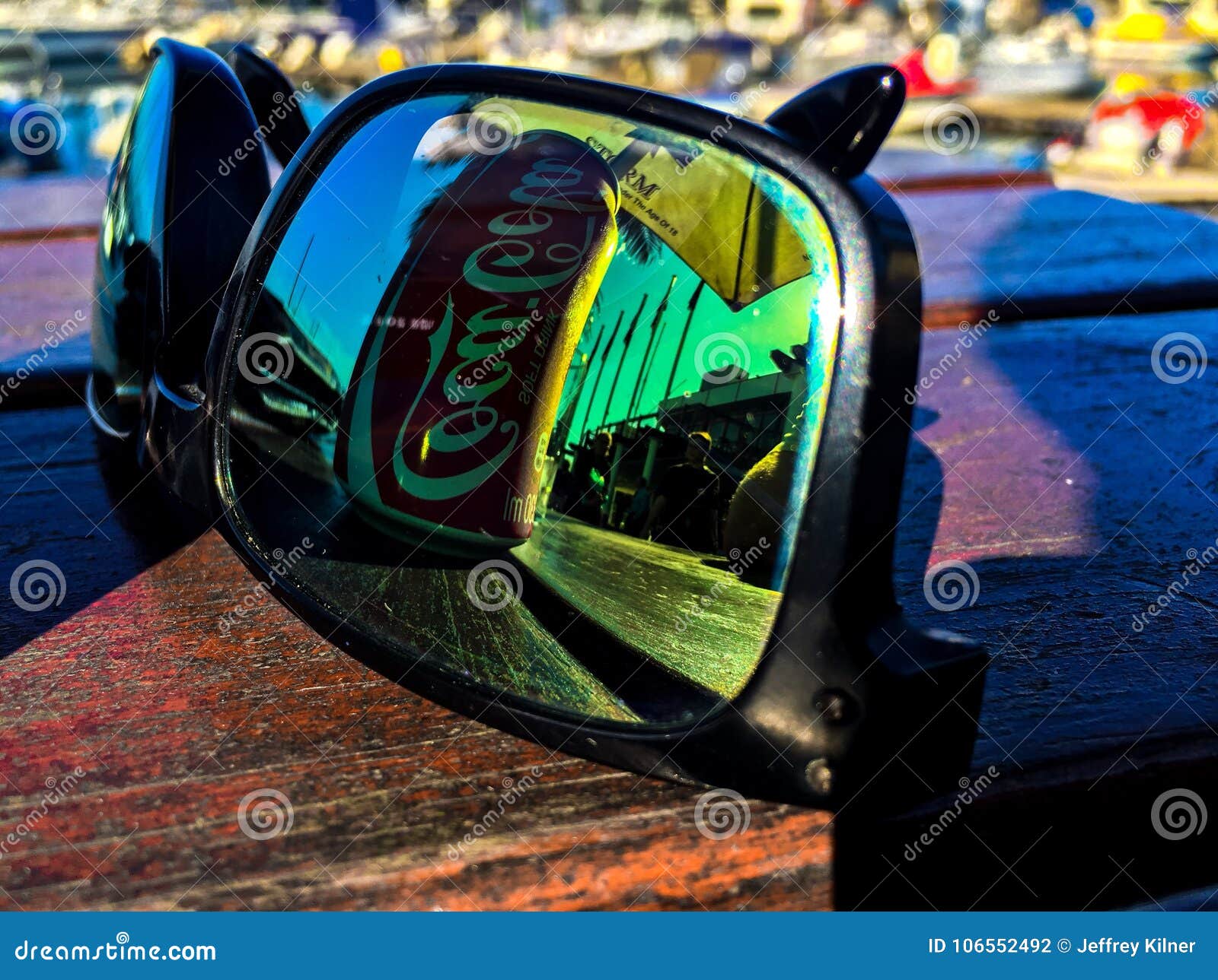 Sunglasses reflection editorial photography. Image of coke - 106552492