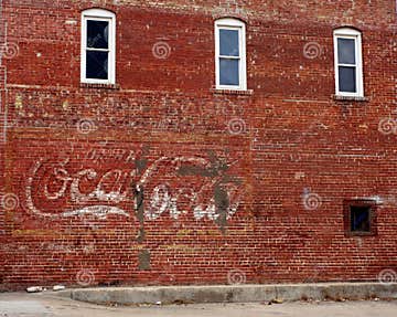 Coca Cola Sign on Wall editorial stock image. Image of iconic - 27464299
