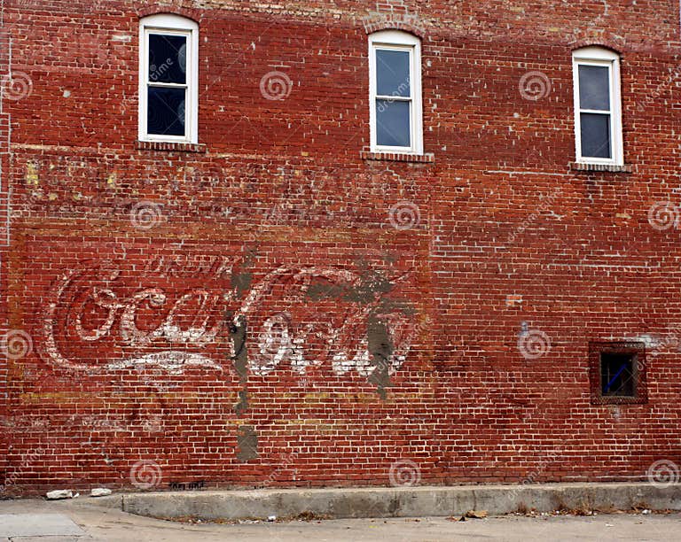 Coca Cola Sign on Wall editorial stock image. Image of iconic - 27464299