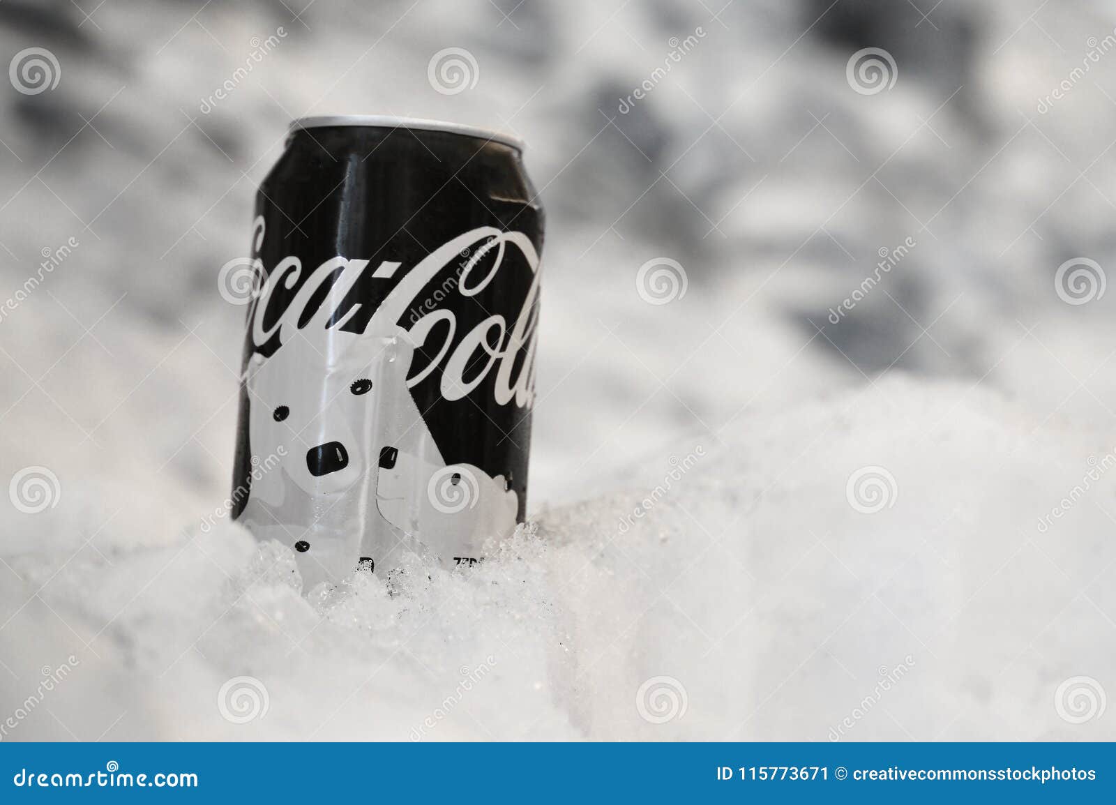 Coca-cola On Snow Picture. Image: 115773671