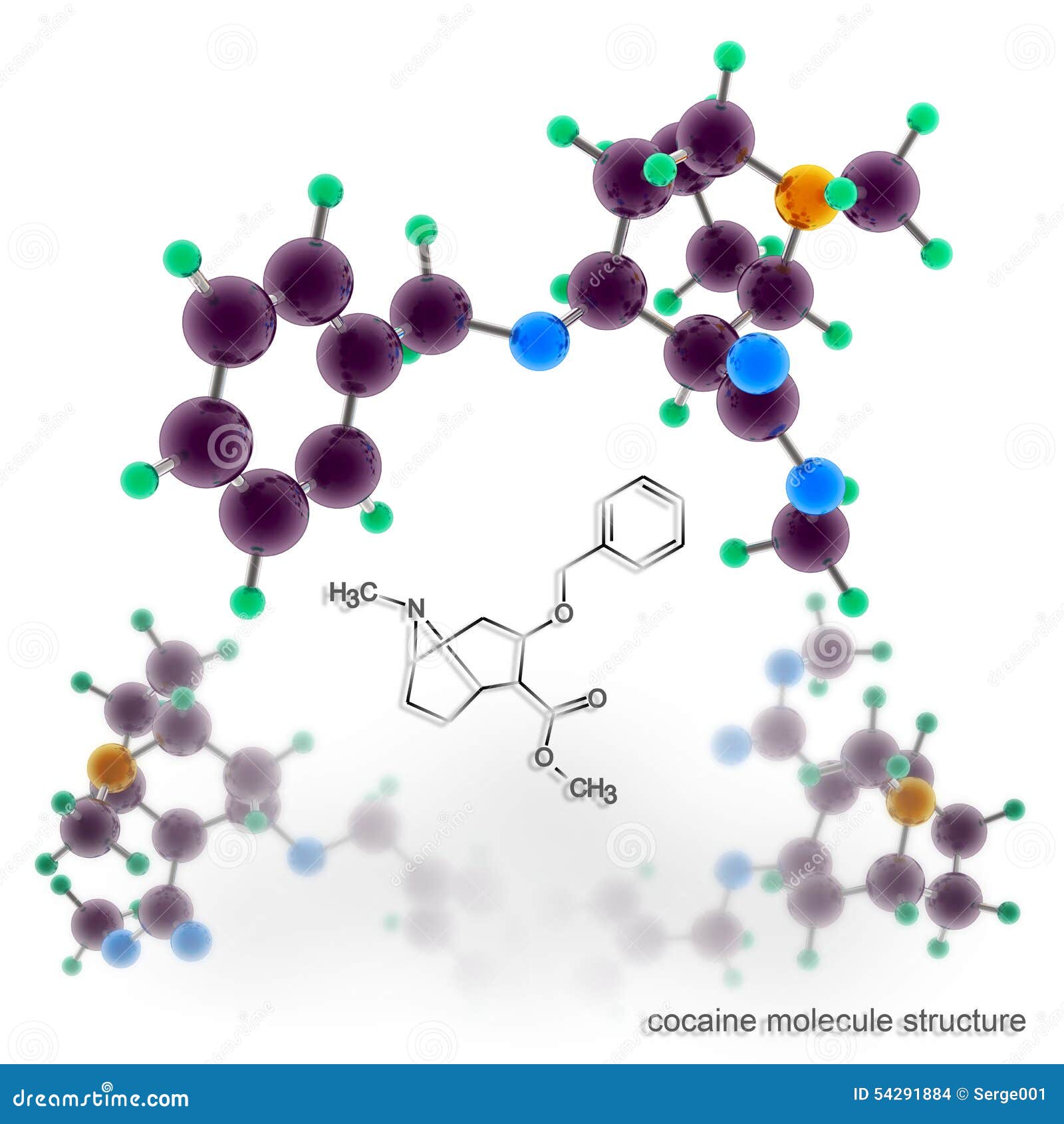 Cocaine Molecule Structure Stock Illustration - Image: 54291884