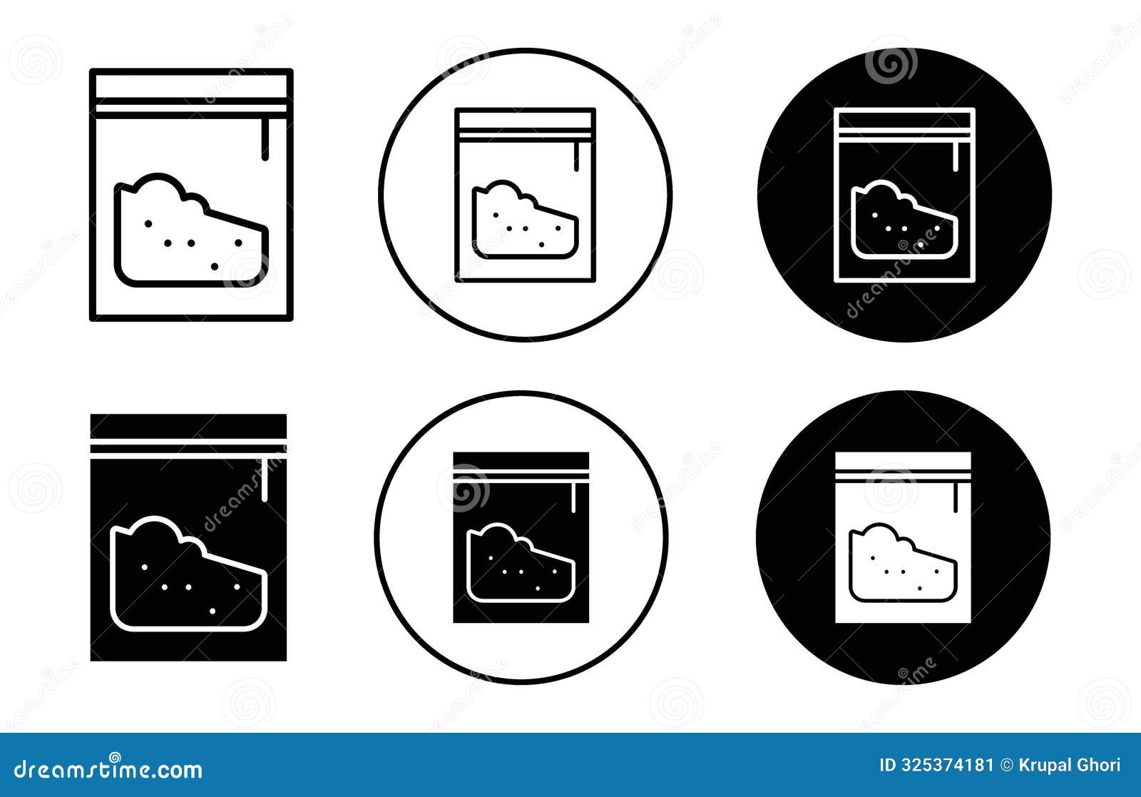 Cocaine packet icon stock vector. Illustration of outline - 325374181