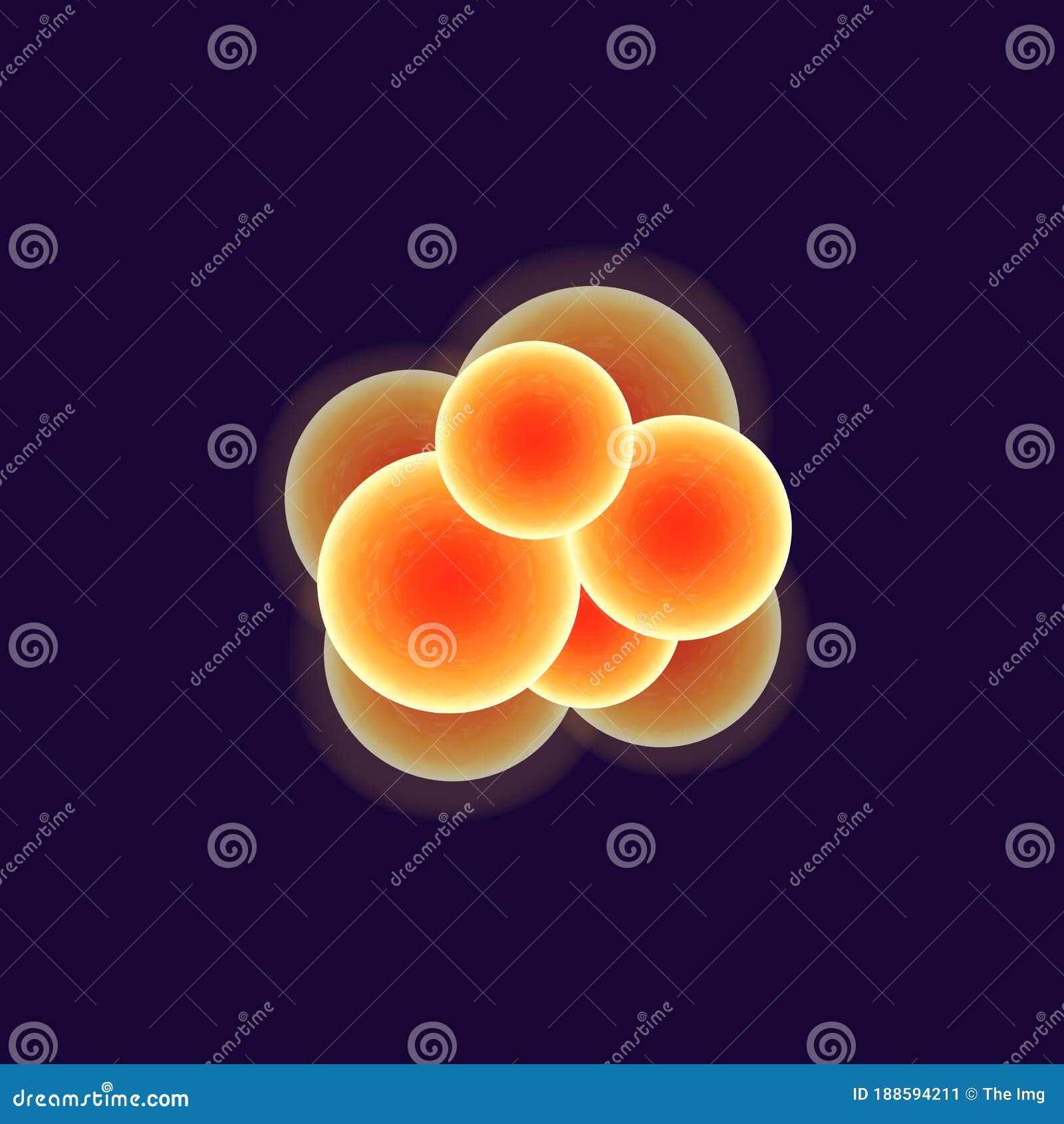 Cocci Bacteria Cell Realistic Vector Illustration Stock Vector ...