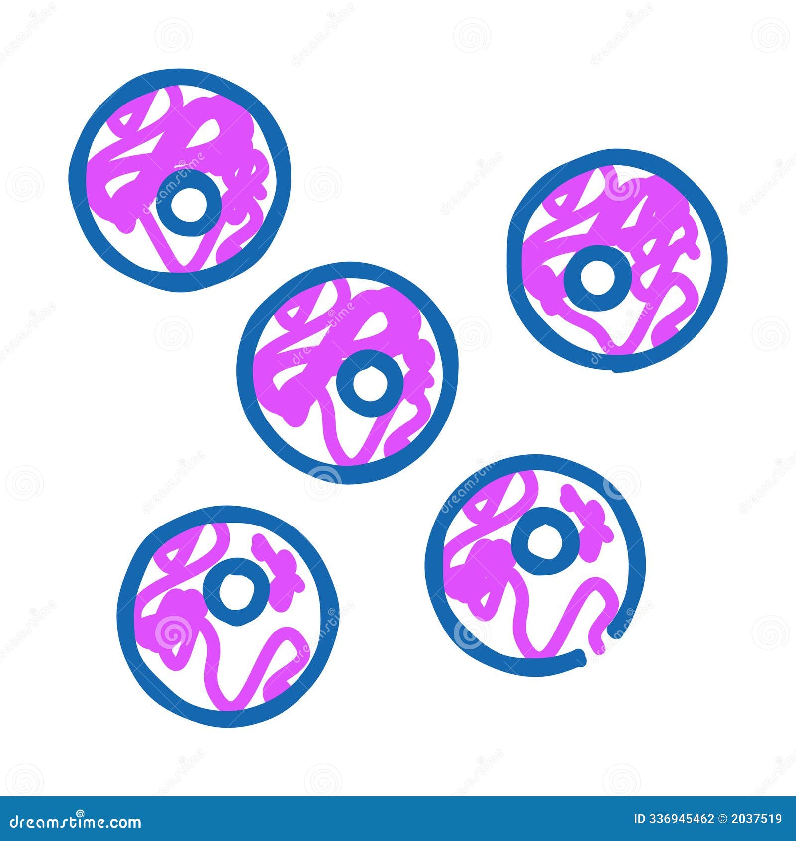 Coccus Bacteria Icon Color Illustration Cartoon Vector | CartoonDealer ...