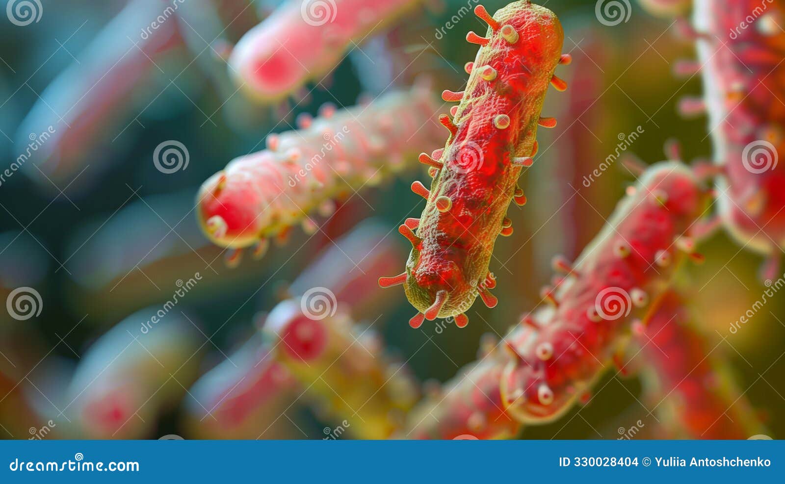 Coccus Virus Bacteria Under a Microscope Stock Illustration ...