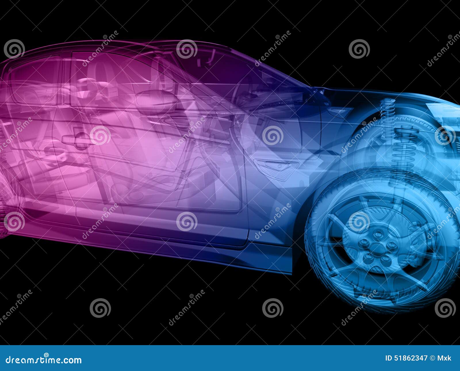 Coche abstracto stock de ilustración. Ilustración de dimensional - 51862347