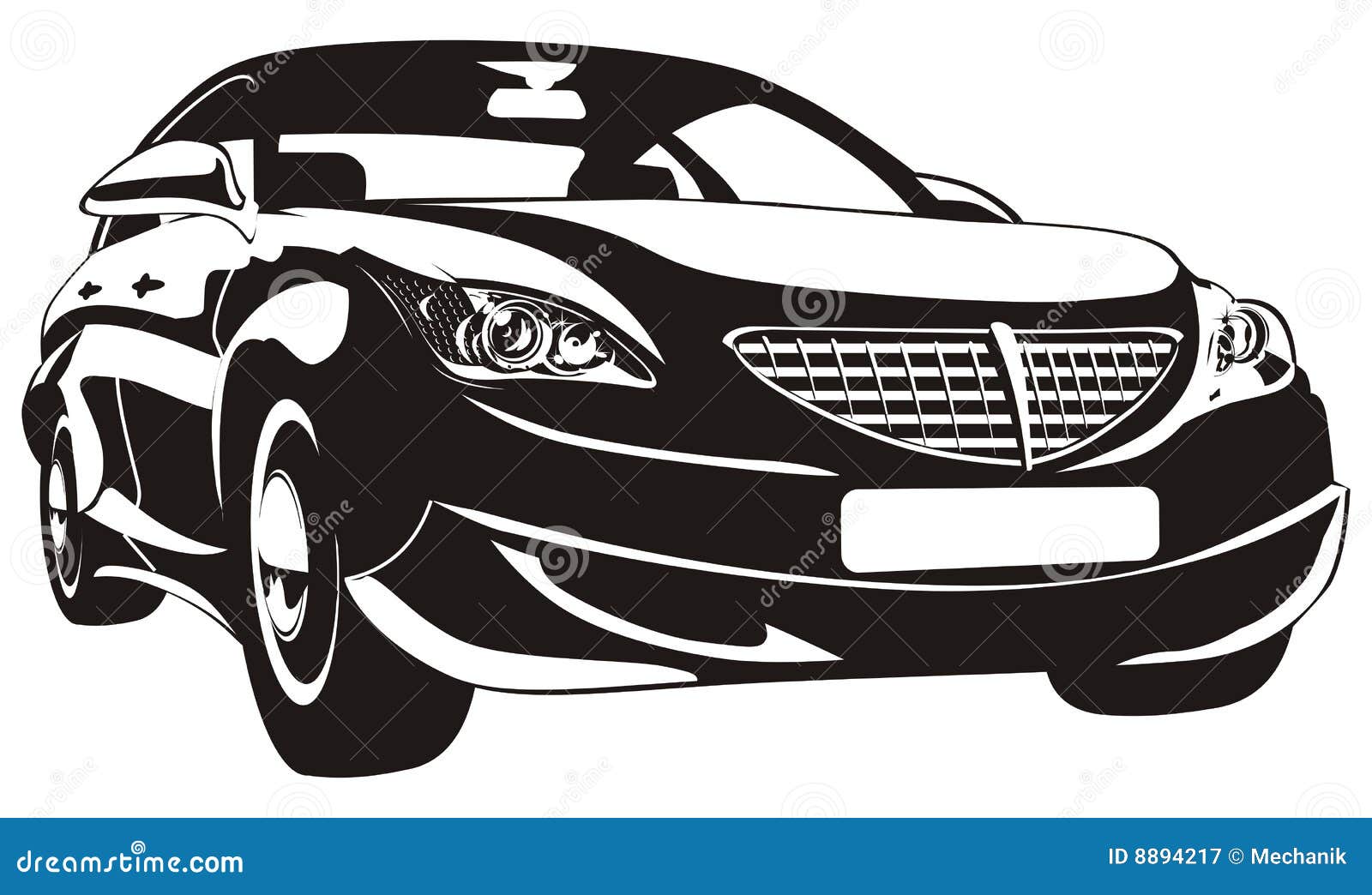 Coche Abstracto Del Vector Aislado Ilustración del Vector - Ilustración ...