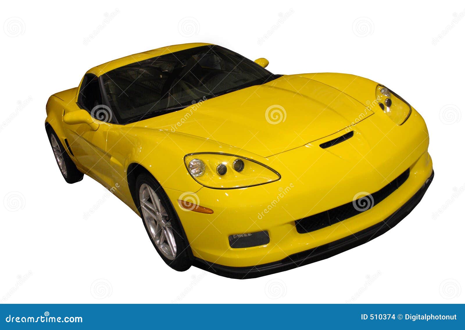 Coche Amarillo Deportivo Aislado Sobre Blanco Foto de archivo - Imagen ...