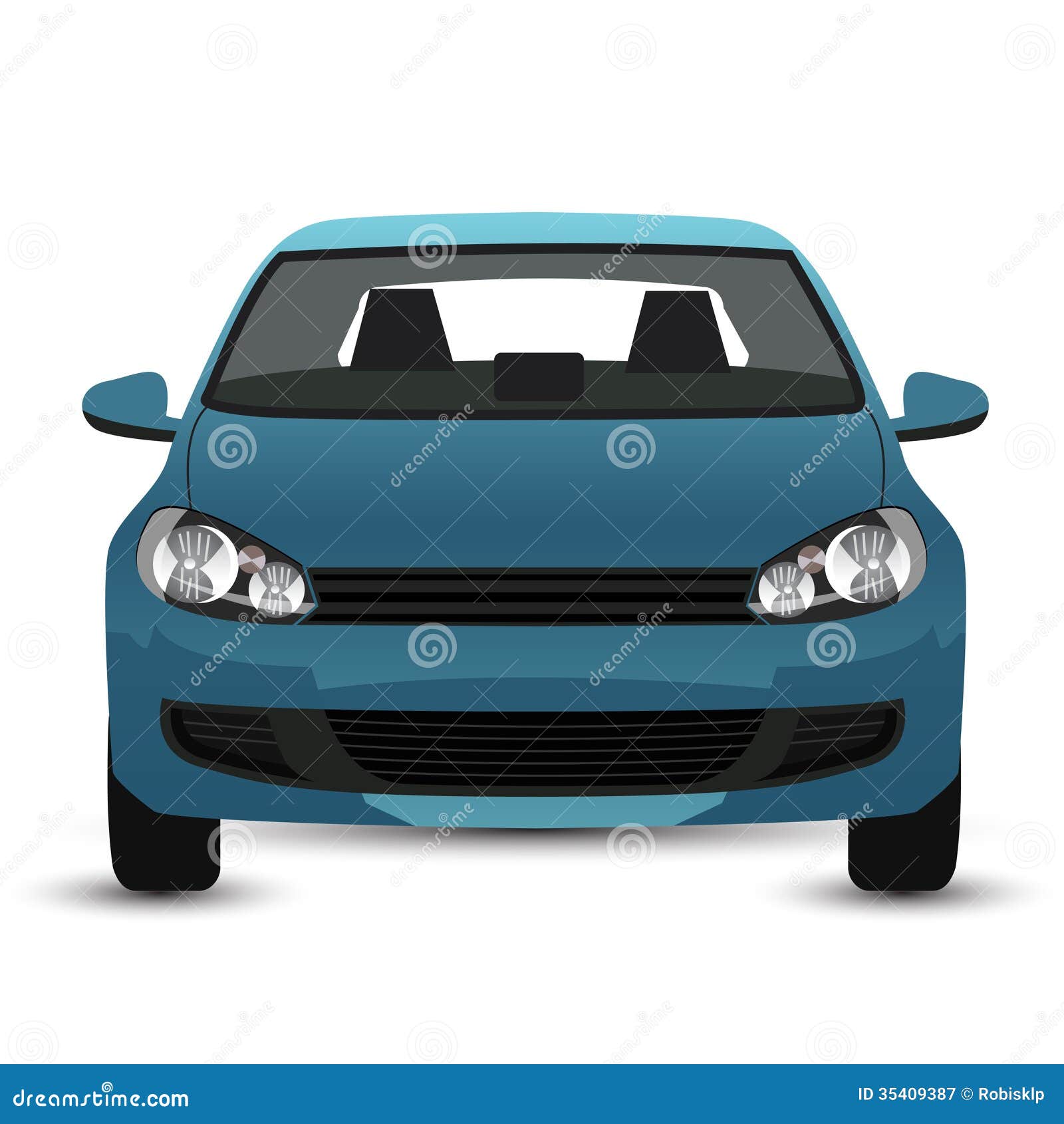 Coche azul ilustración del vector. Ilustración de coche - 35409387