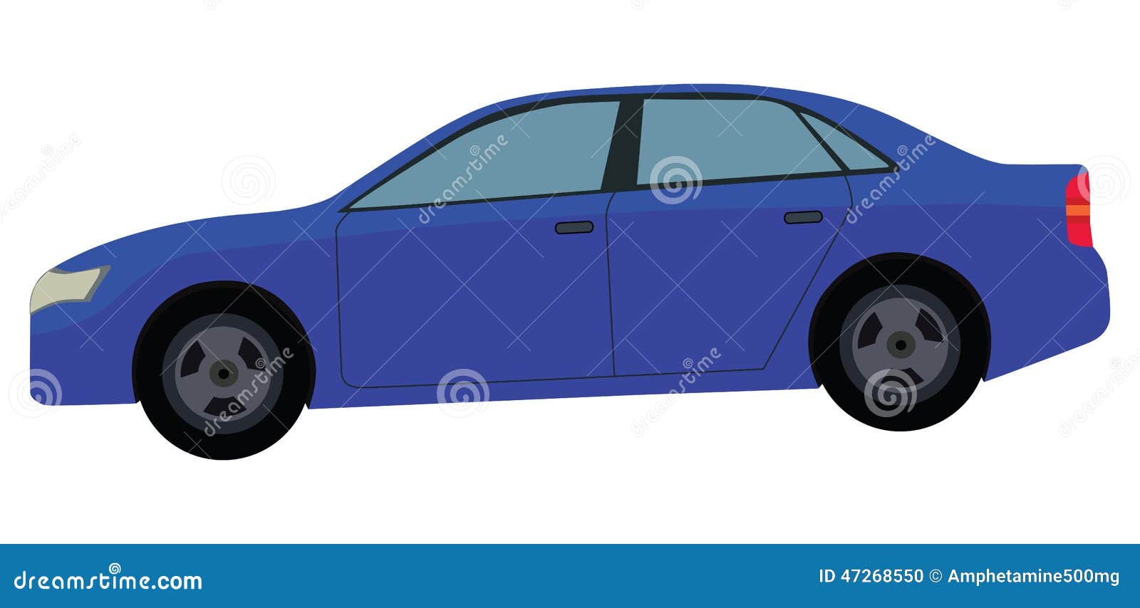 Coche azul ilustración del vector. Ilustración de azul - 47268550