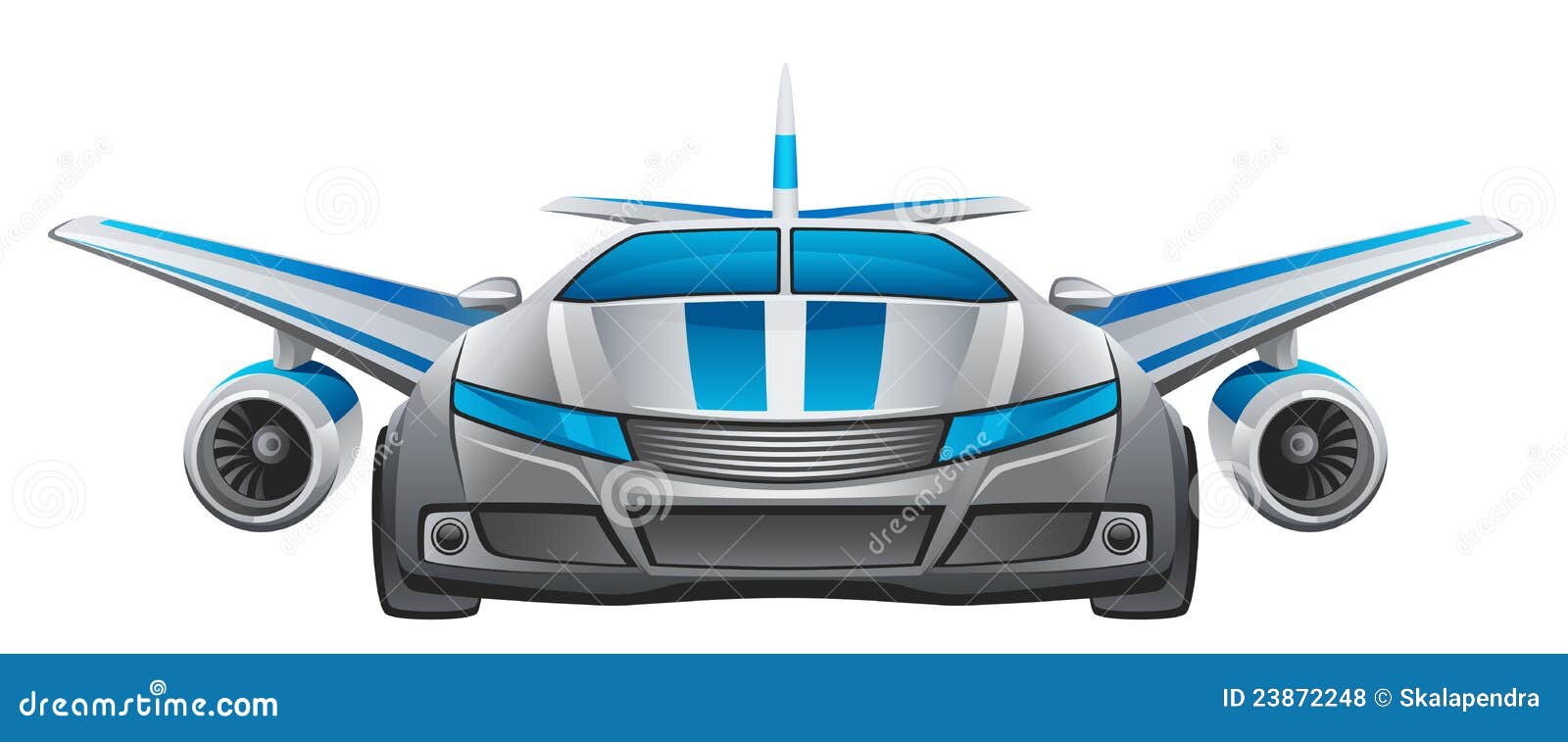 Coche con alas ilustración del vector. Ilustración de vector - 23872248