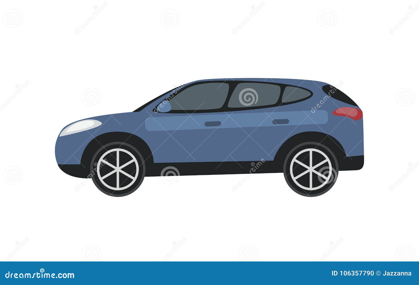 Coche Del Azul Del Clip Art Ilustración del Vector - Ilustración de ...