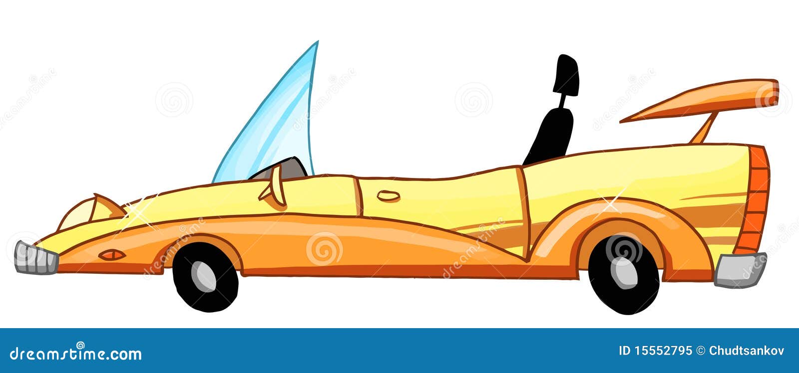 Coche Del Convertible De La Historieta Ilustración del Vector ...