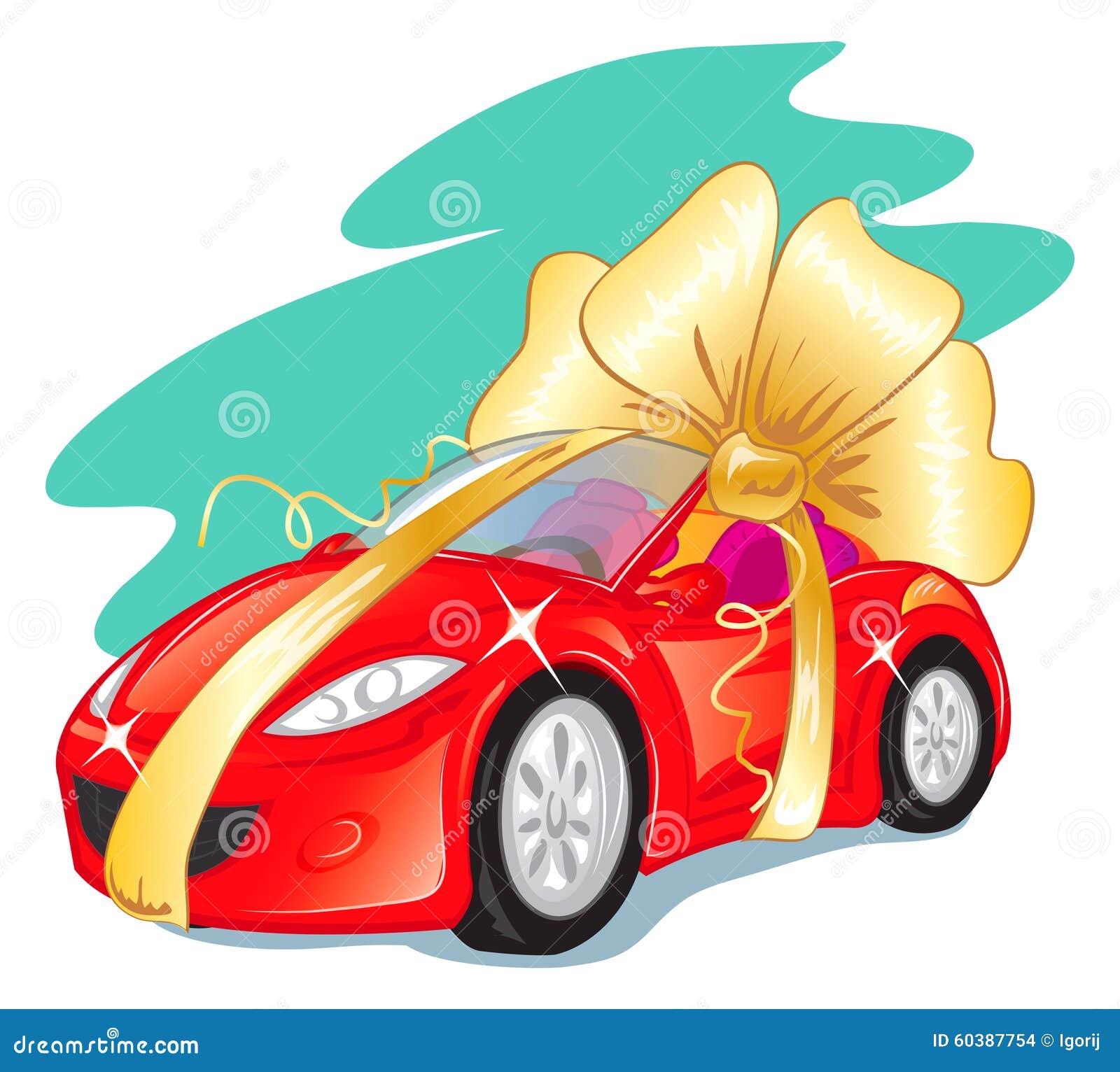 Coche del regalo stock de ilustración. Ilustración de éxito - 60387754