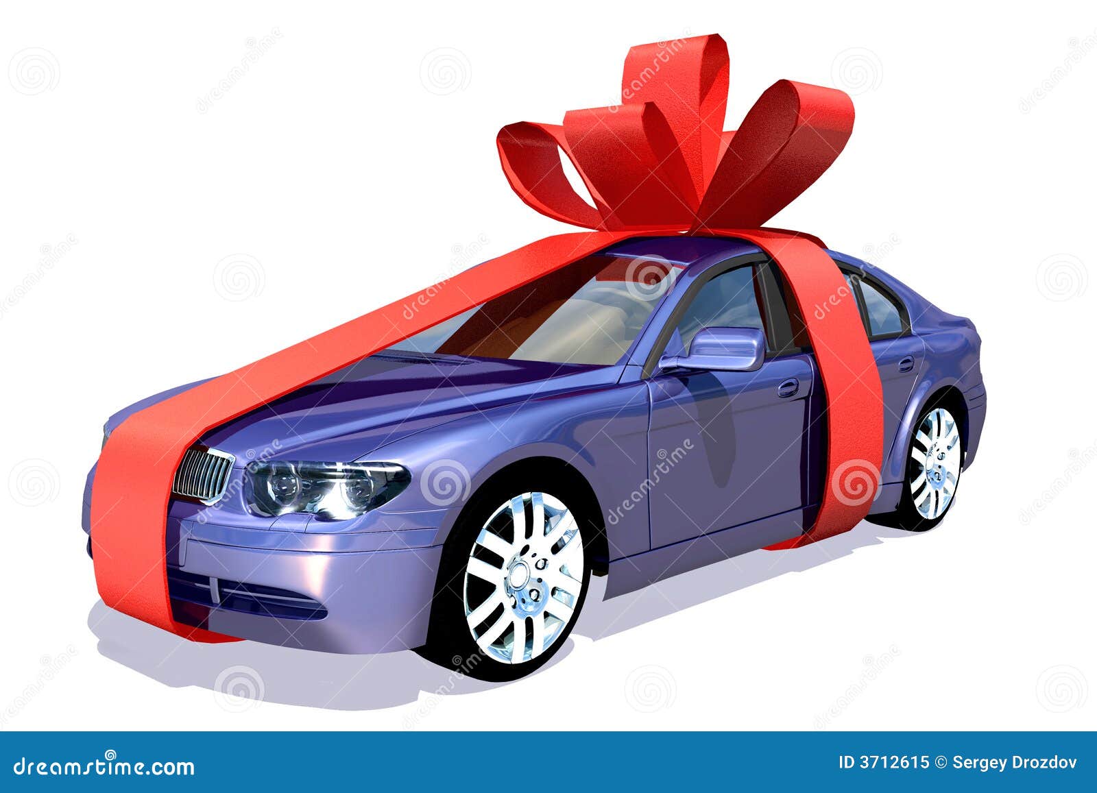 Coche en regalo stock de ilustración. Ilustración de vacaciones - 3712615