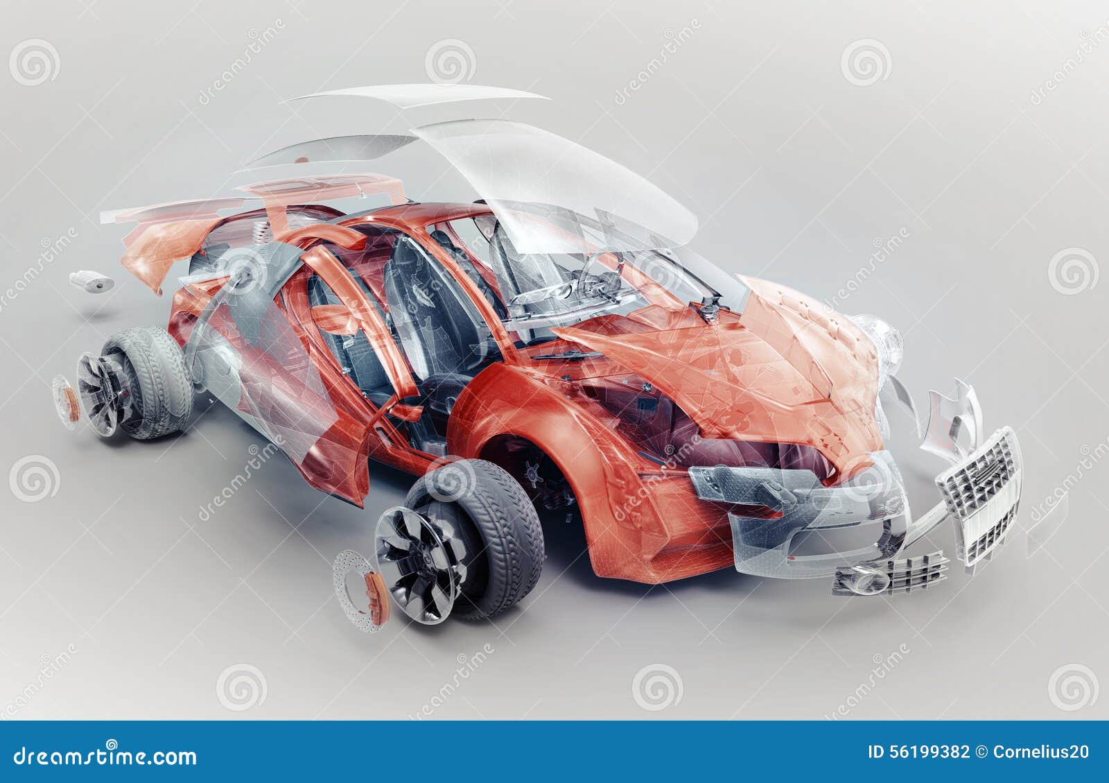 Coche estallado stock de ilustración. Ilustración de estallado - 56199382