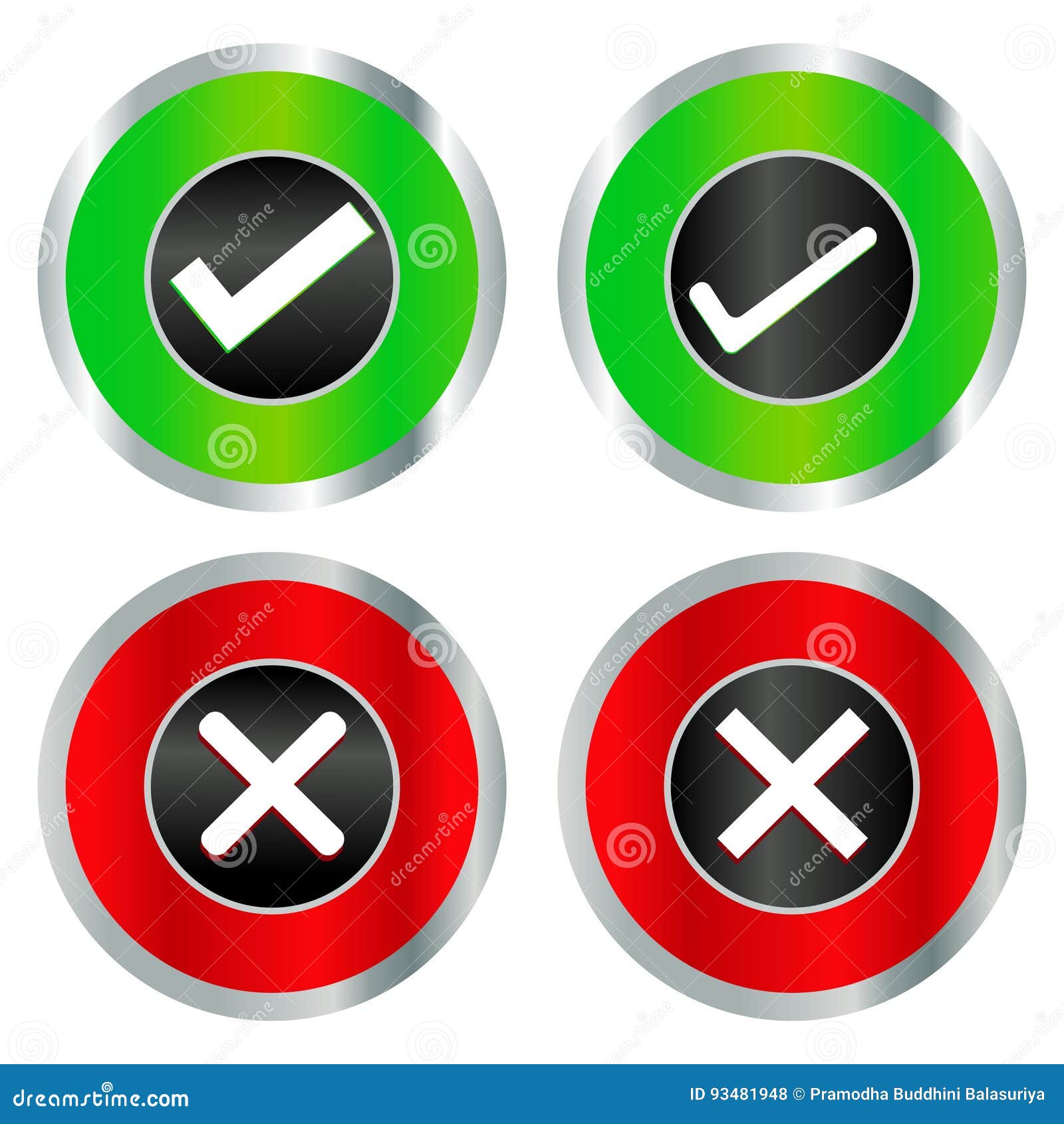 Coche, Mark Icons faux illustration de vecteur. Illustration du choix ...