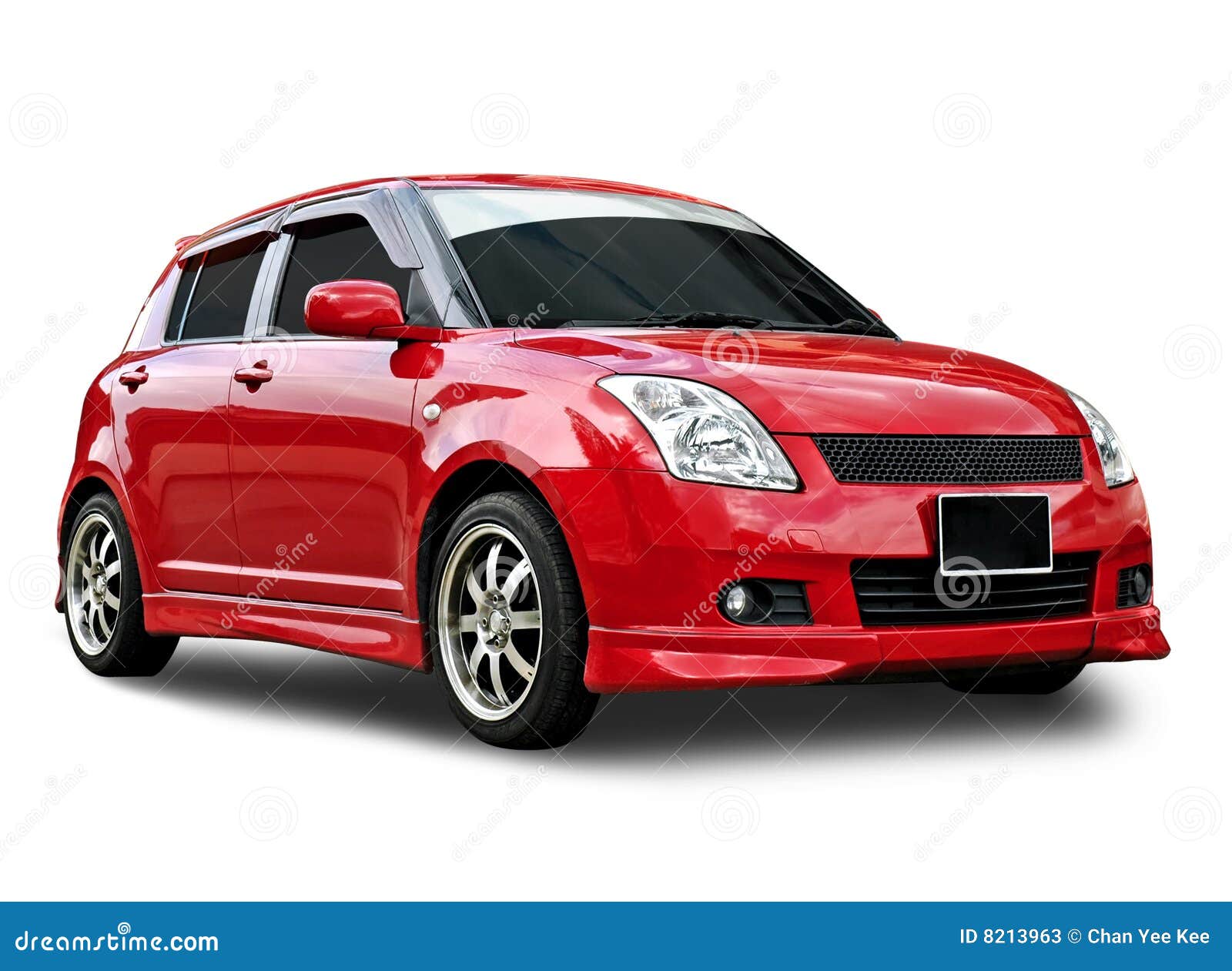 Coche rojo aislado imagen de archivo. Imagen de fondo - 8213963